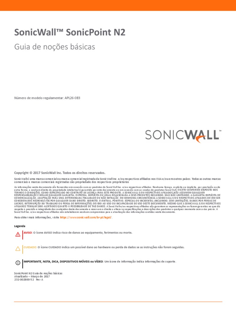 Sonicpoint n2 Getting Started Guide PT | PDF | Rede de computadores ...