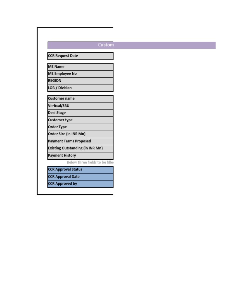 CCR Request Format | PDF