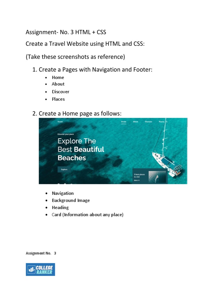 Assignment no.3 HTML CSS | PDF