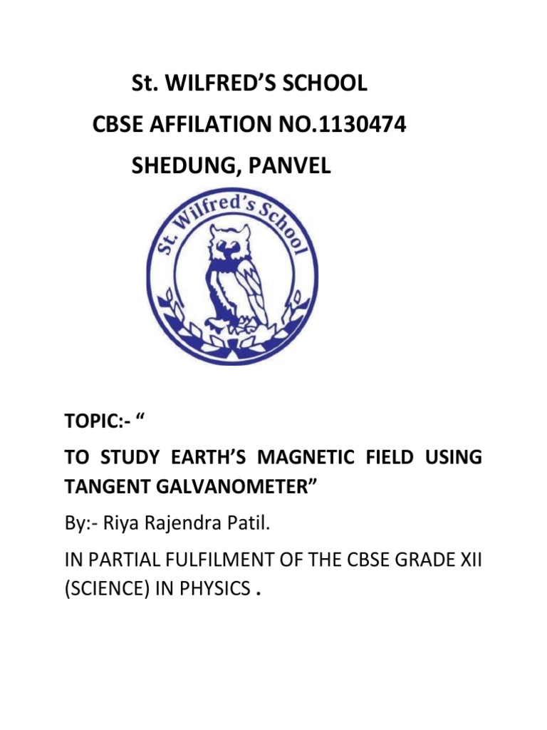 St. Wilfred'S School Cbse Affilation No.1130474 Shedung, Panvel | PDF ...