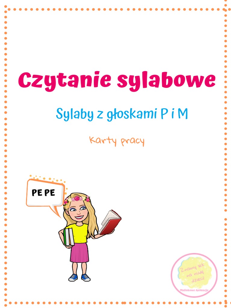 Czytanie Sylabowe Gloski P I M Karty Pracy | PDF