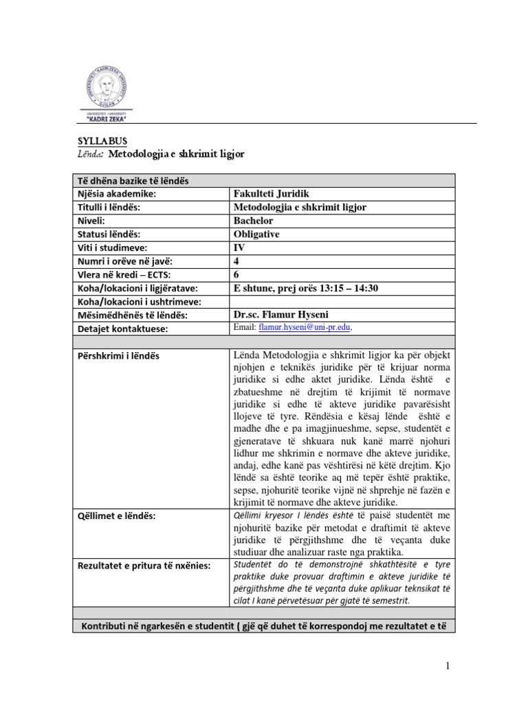 Metodologjia E Shkrimit Ligjor Pdf