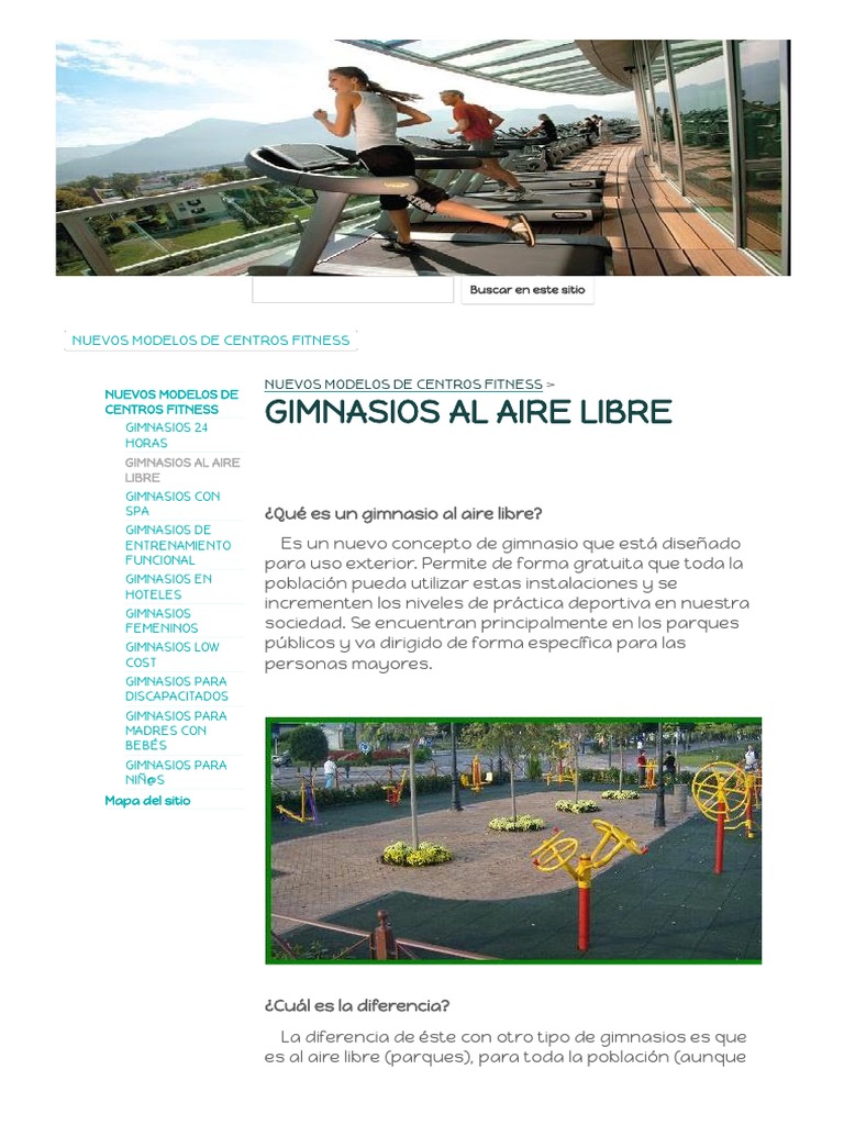 Gimnasios Al Aire Libre | PDF | Gimnasio | Aptitud física