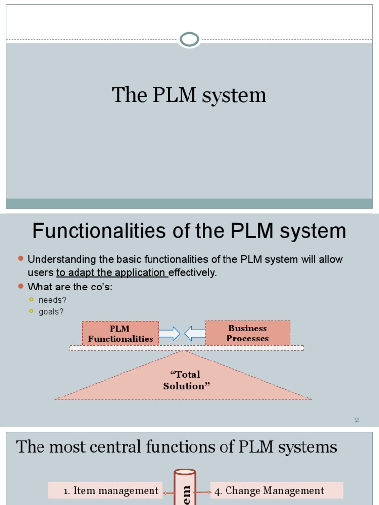 Key Functionalities of PLM Systems | PDF | Product Lifecycle | Computing
