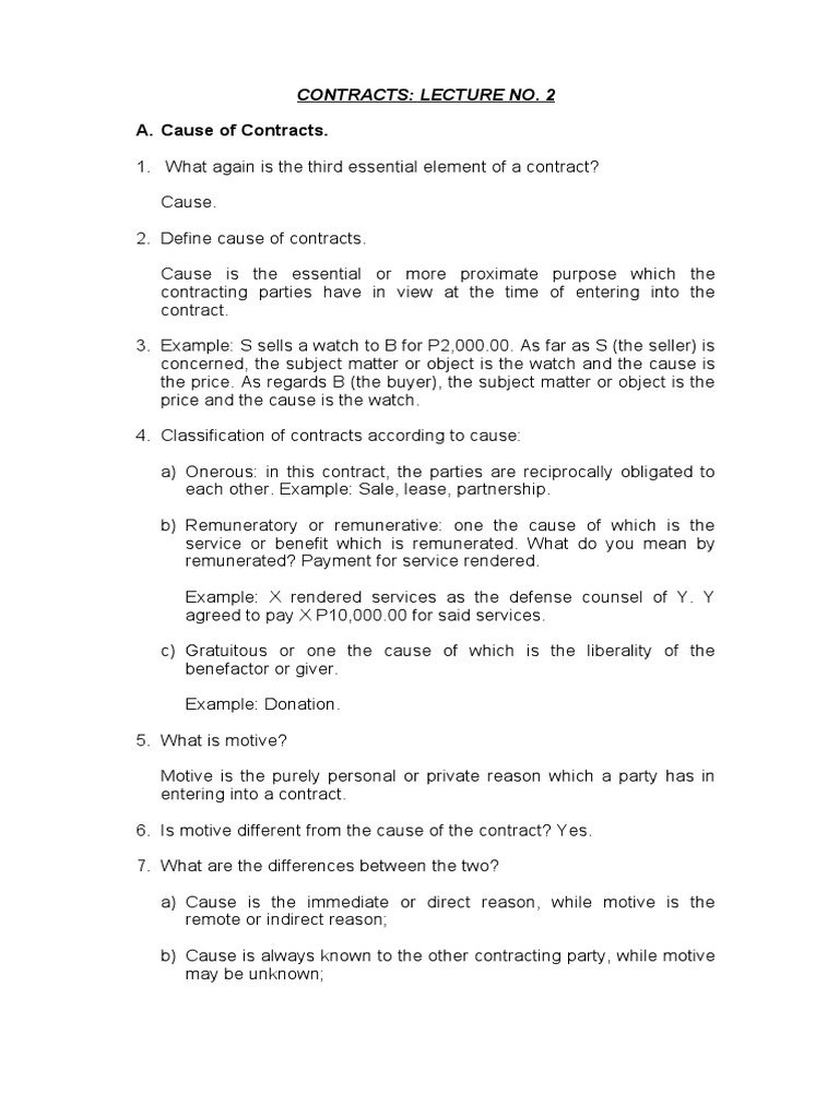 Business Law Contracts (Lecture No. 2) | PDF | Will And Testament | Law ...