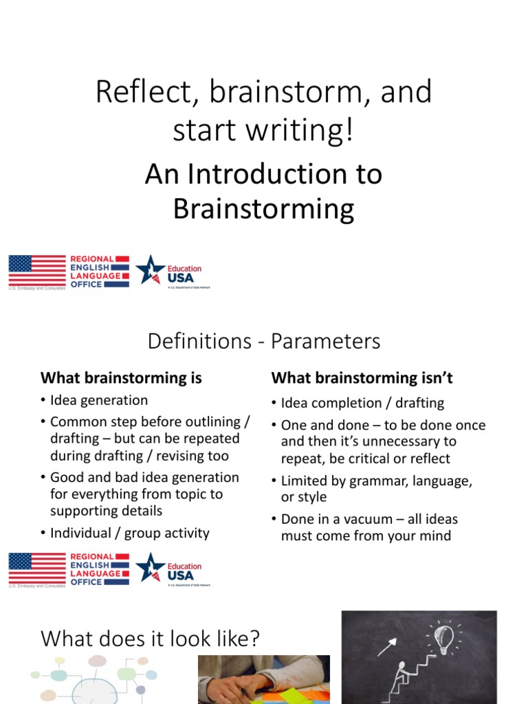 3a Intro To Brainstorming Slides | PDF | Brainstorming | Essays