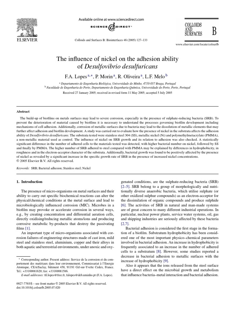 Lopes Et Al 2005 | PDF | Stainless Steel | Nickel