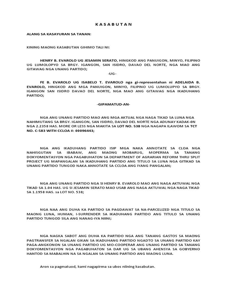 KASABUTAN_ EVAROLO II | PDF