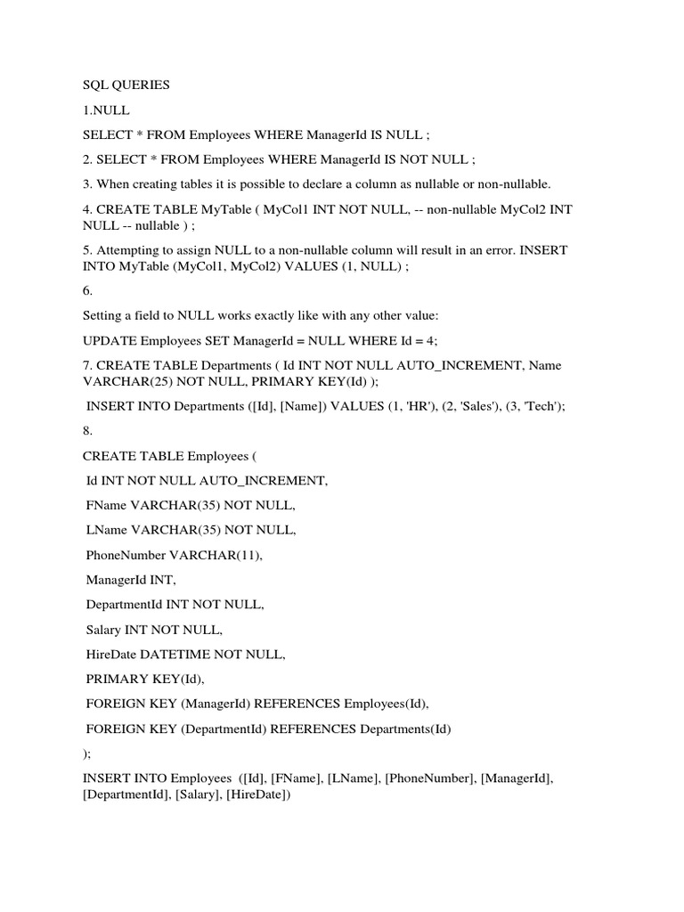 Sql Queries Pdf Database Index Table Database 7770