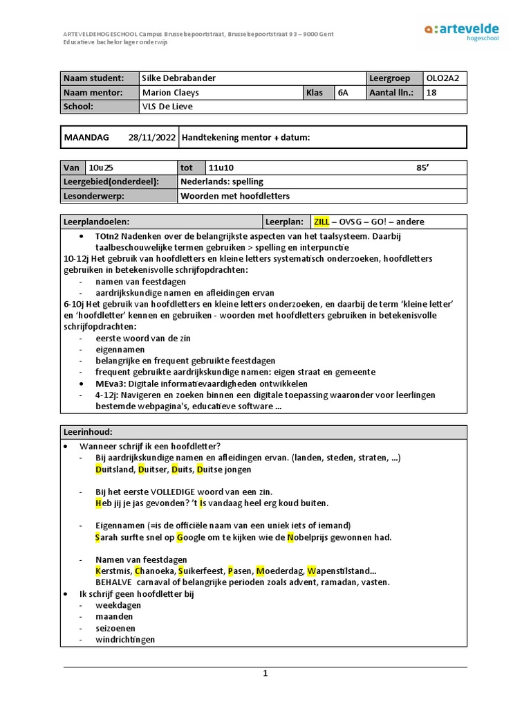 LVB Hoofdletters | PDF