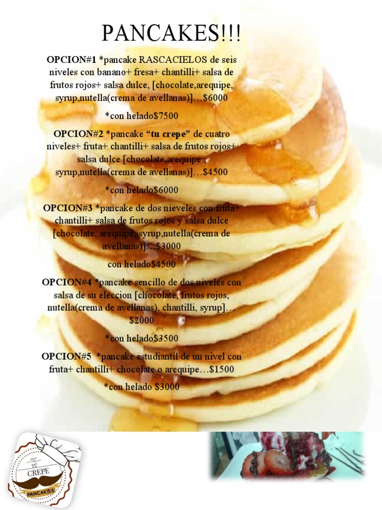 Nueva Carta Pancakes | PDF