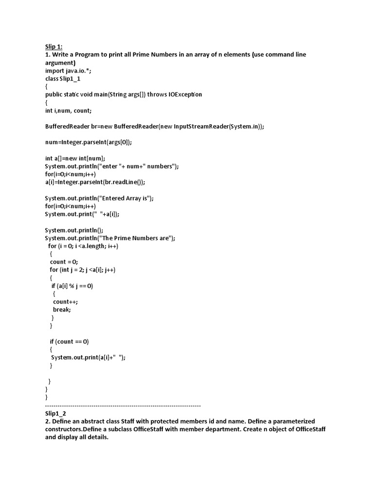 Final Slips Pdf Matrix Mathematics Constructor Object Oriented Programming
