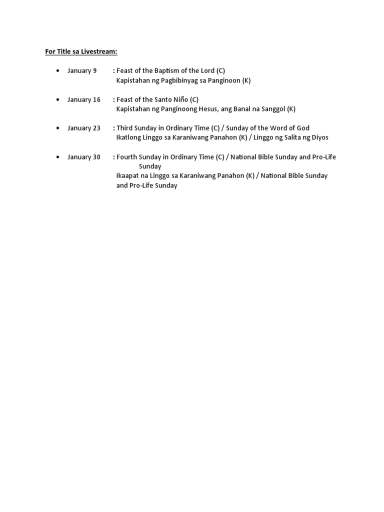 For Title Sa Livestream | PDF