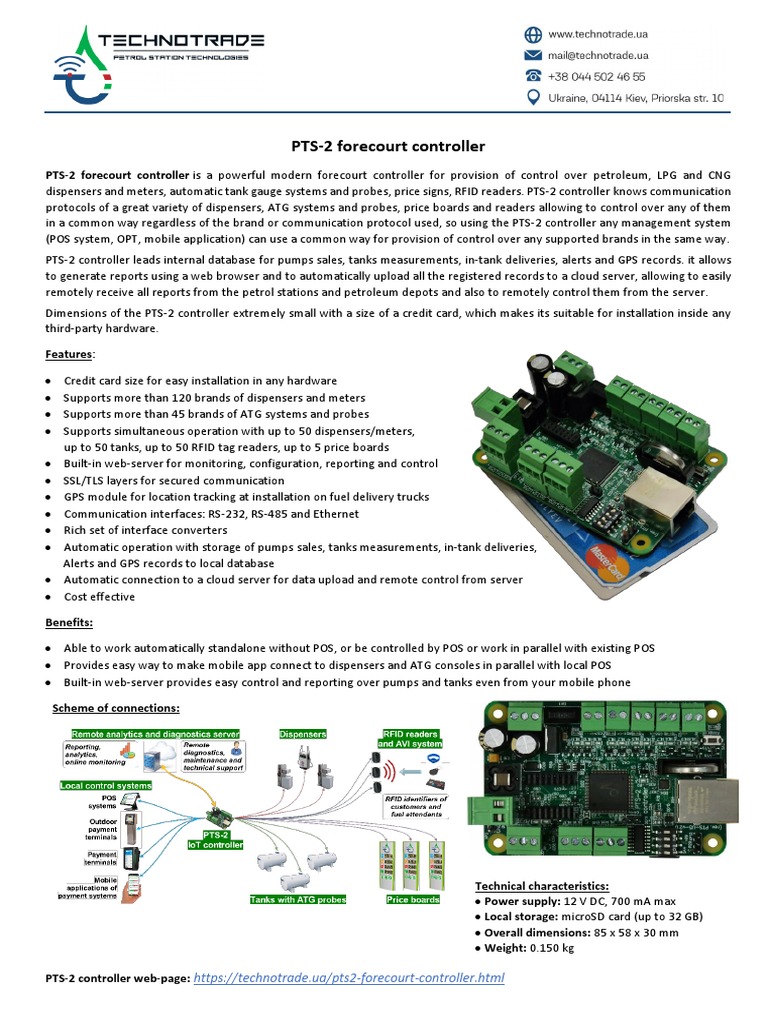 PTS 2 Forecourt Controller Leaflet | PDF