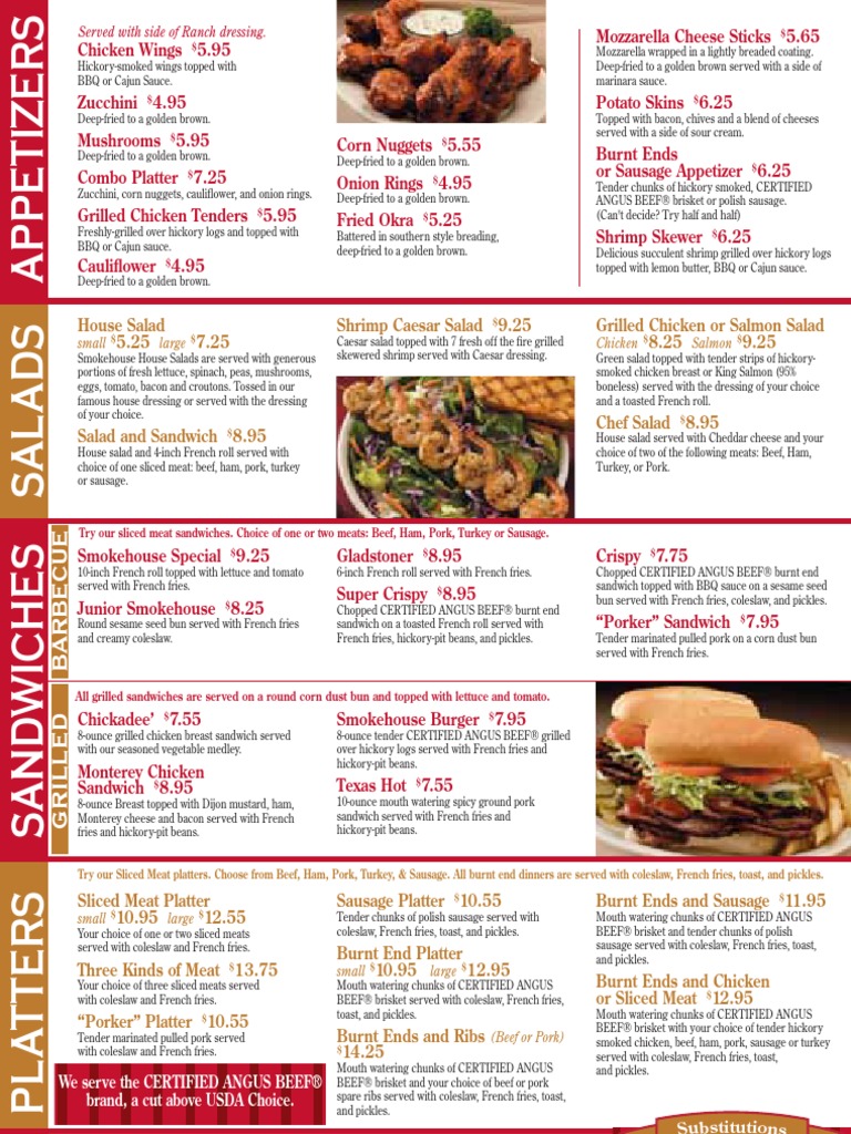 Dinner Menu | PDF | Barbecue | Sausage