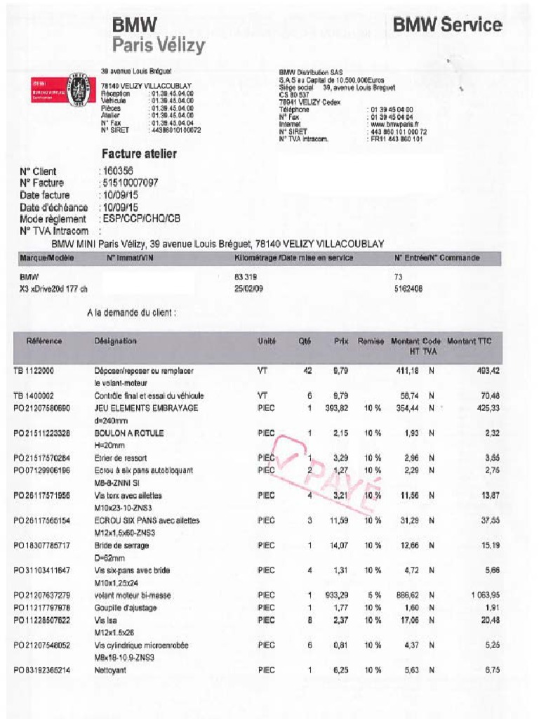 Facture BMW | PDF