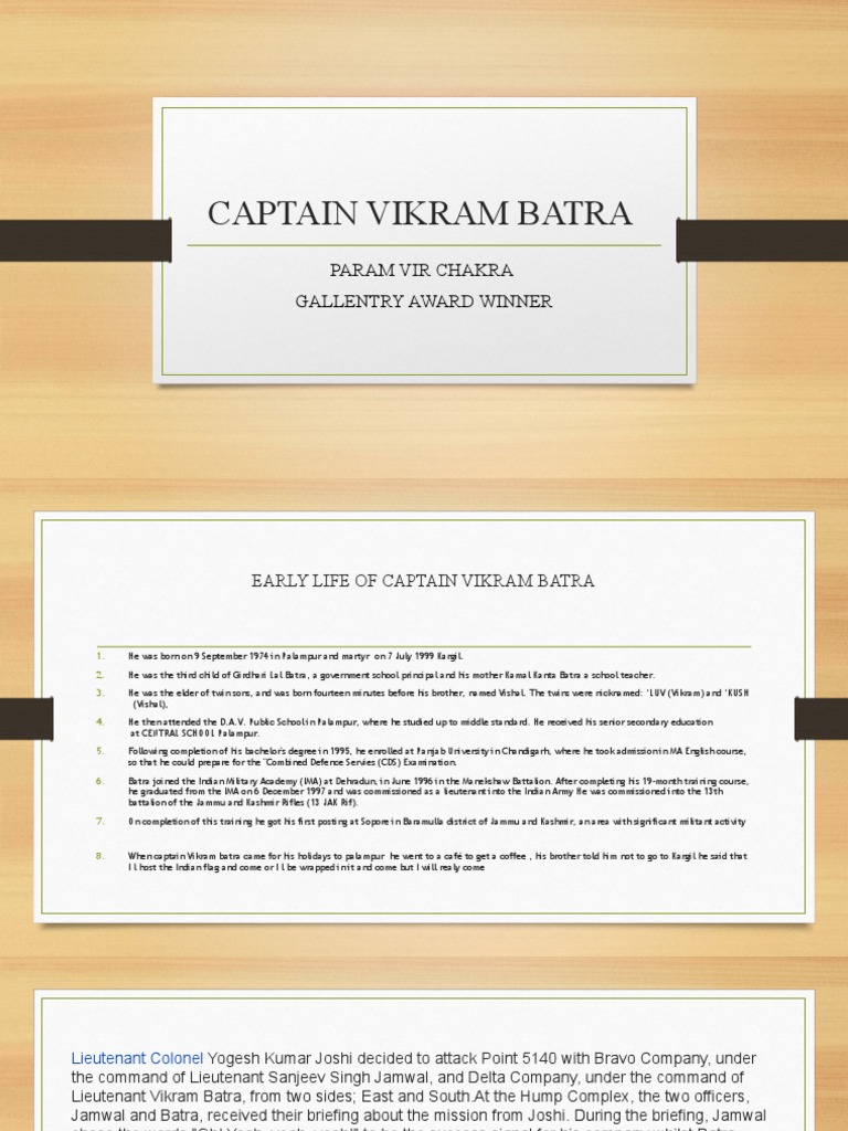Captain Vikram Batra | PDF | Military