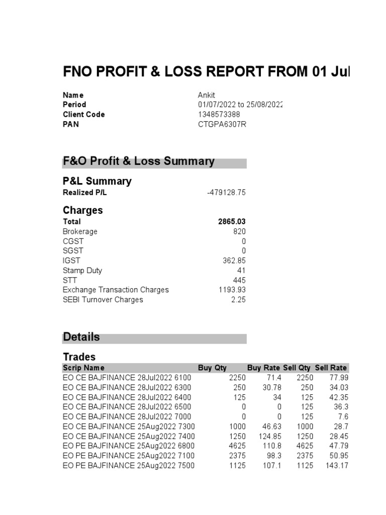 PNL - Report - 01 07 2022 - 25 08 2022 | PDF