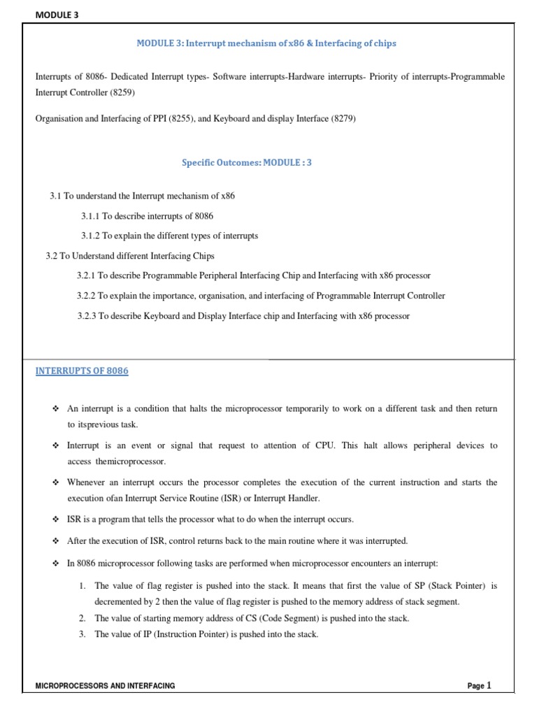 MODULE 3 MP | PDF | Central Processing Unit | Input/Output