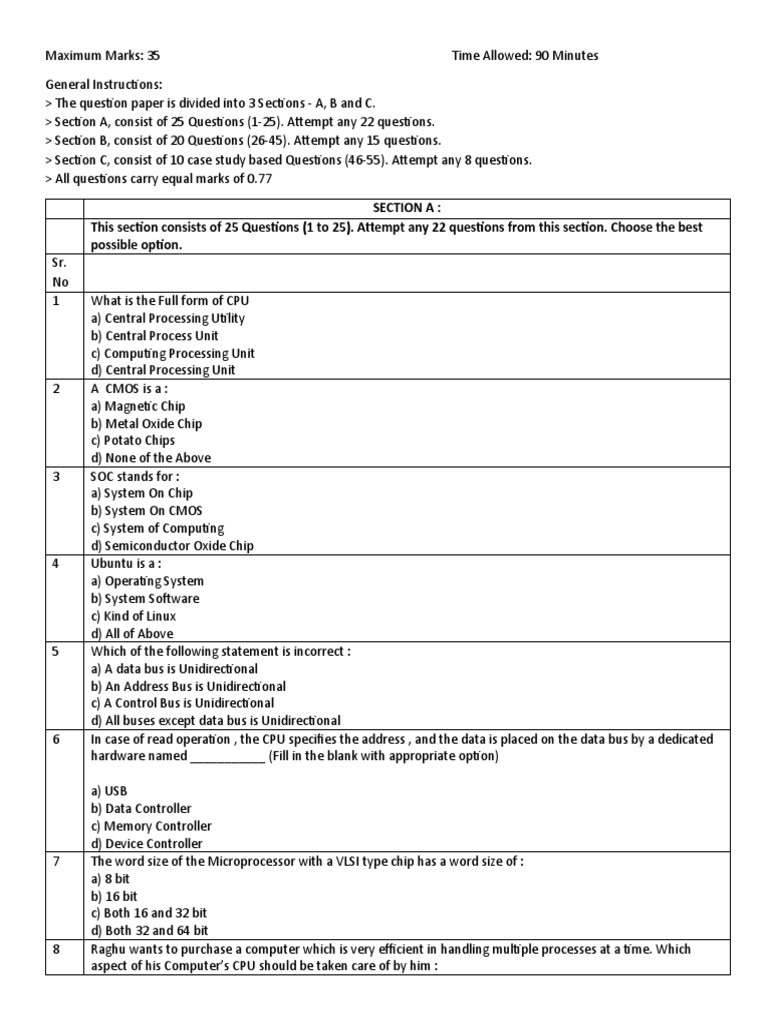 ClassXI CS SampleQuestionPaper | PDF | Computer Program | Programming