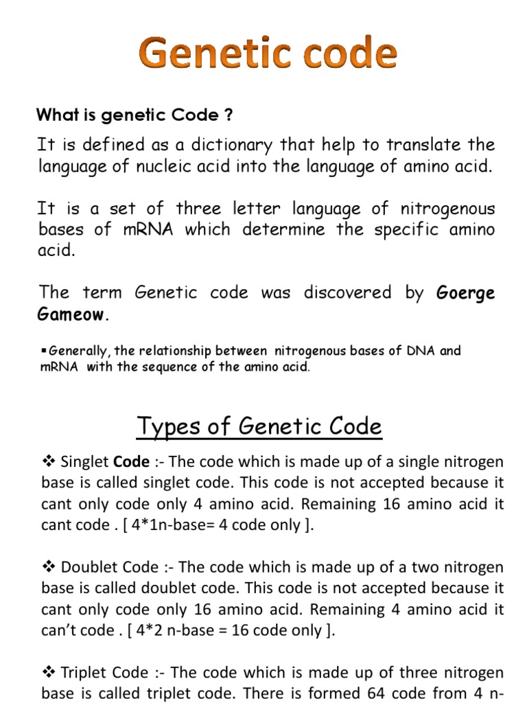 Genetic Code 12 | Download Free PDF | Genetic Code | Translation (Biology)