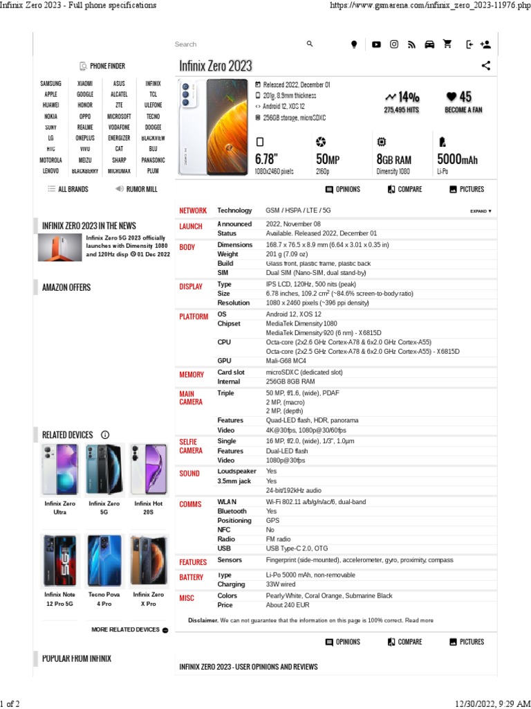 Infinix_Zero_2023 | PDF | Android (Operating System) | Ieee 802.11