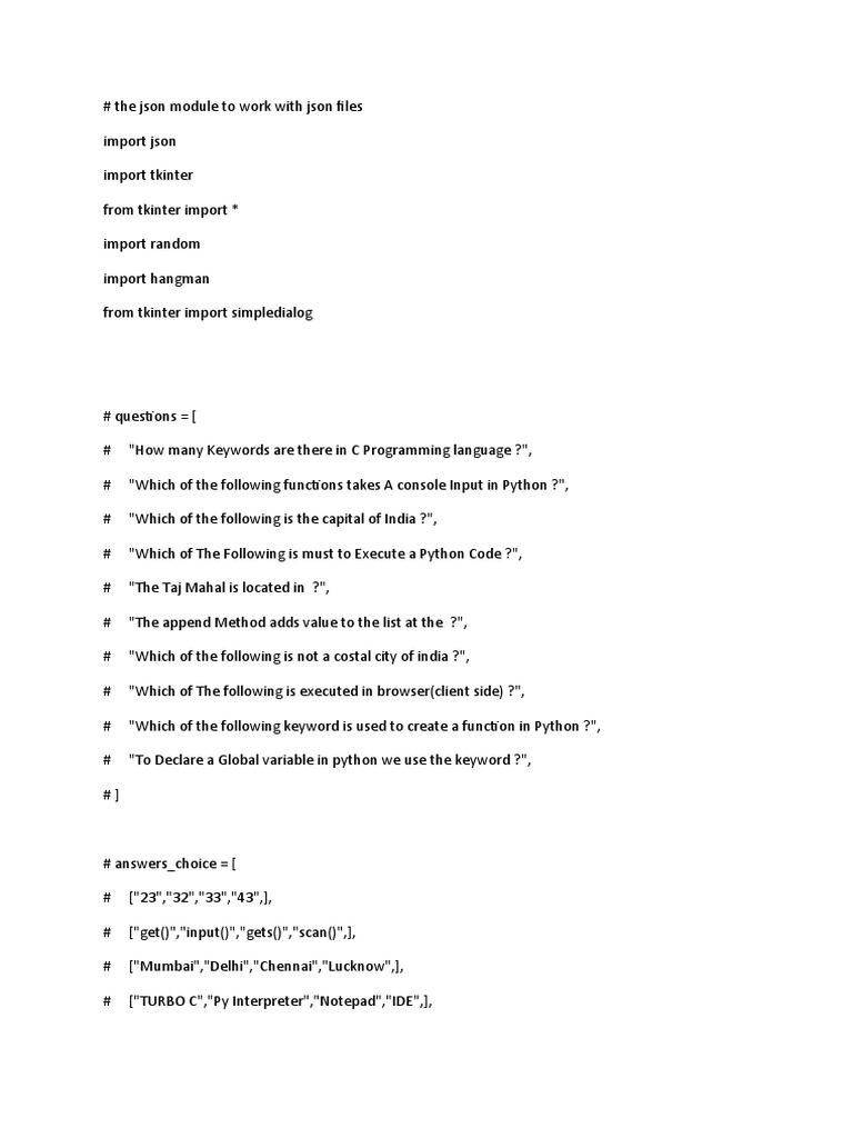 Project Quizstar | Download Free PDF | Python (Programming Language) | Systems Engineering
