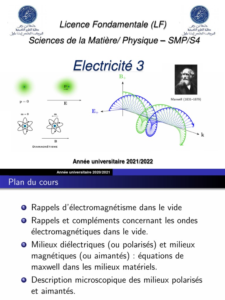 Cours Electricité | PDF | Magnétisme | Diélectrique