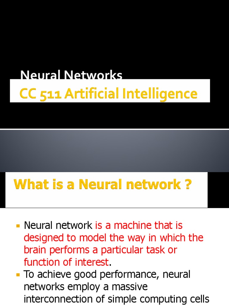 CC511 Week 5 - 6 - NN - BP | PDF | Systems Science | Neuroscience