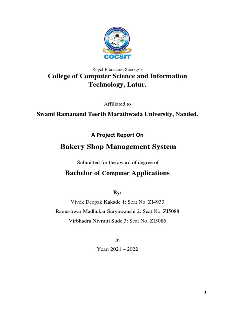 Bakery Shop Management System Report | PDF | World Wide Web | Internet ...