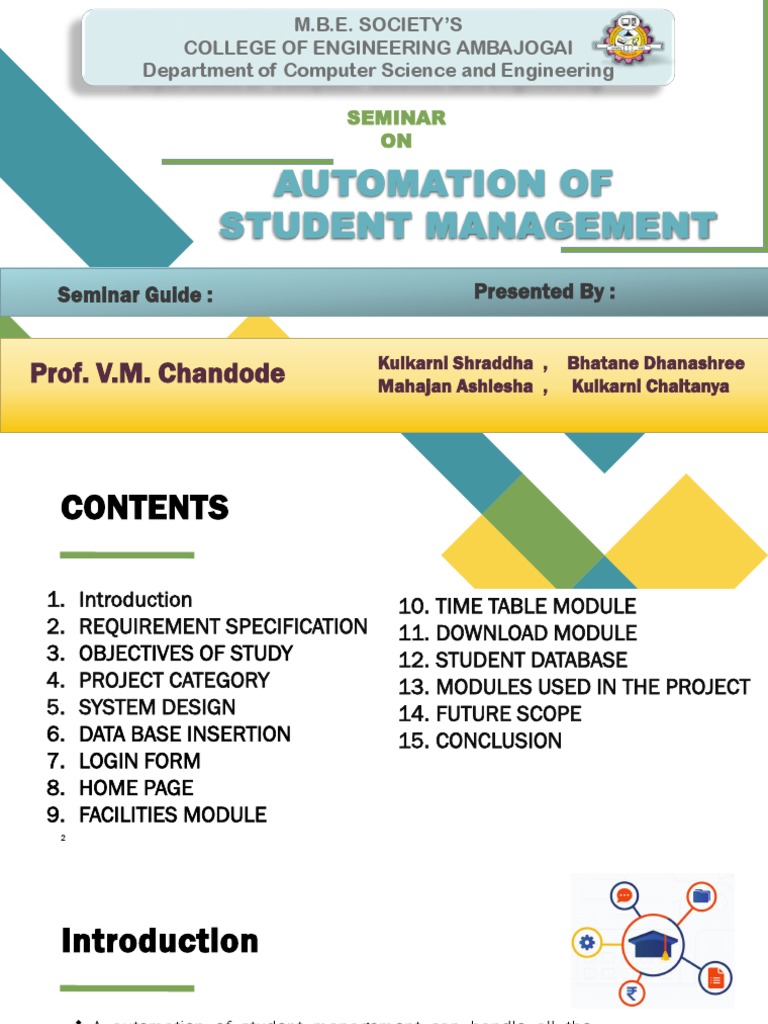 Automation of Student Management.. | PDF | Databases | Operating System