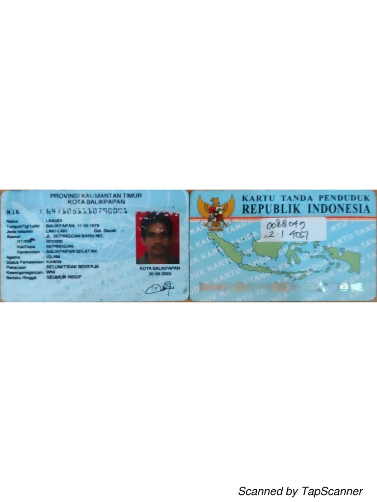 KTP Bapak Print | PDF