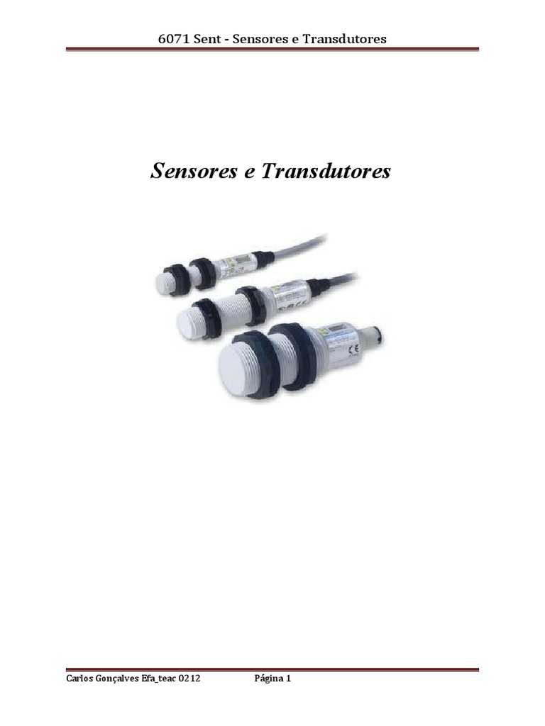 Guia de Sensores e Transdutores | PDF | Eletricidade | Pressão