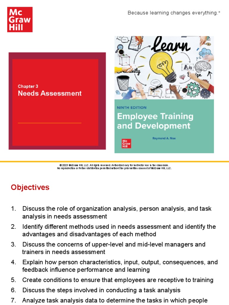 Noe9e PPT Ch03 Accessible1 | PDF | Competence (Human Resources) | Needs Assessment
