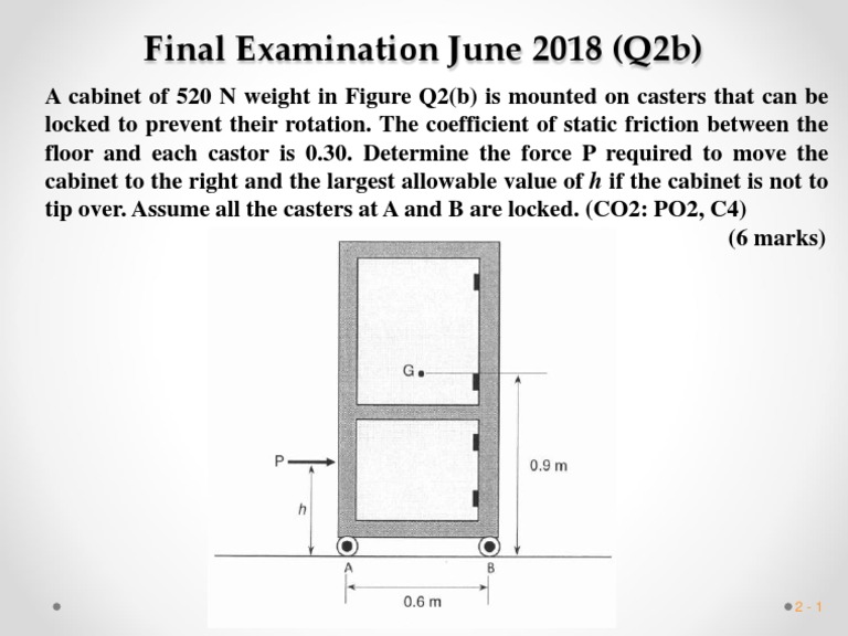 Tutorial - Q2b - FE June 2018 | PDF