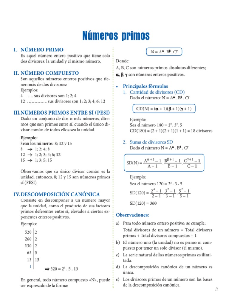 Numeros Primos y MCM-MCD | PDF