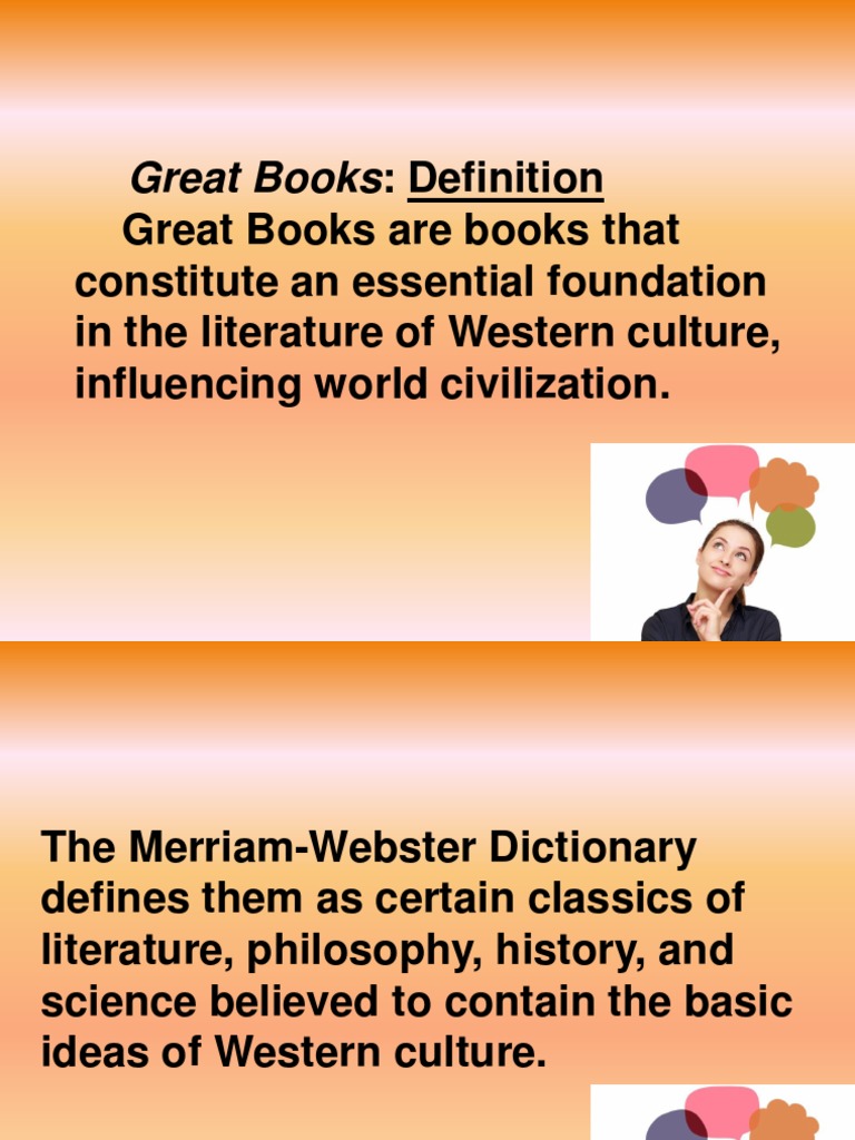 Definition of and Criteria For Great Books | PDF | Classics
