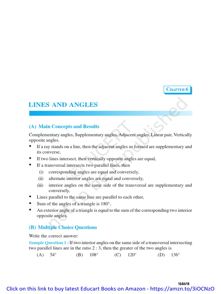 Lines and Angles | Download Free PDF | Triangle | Euclidean Plane Geometry