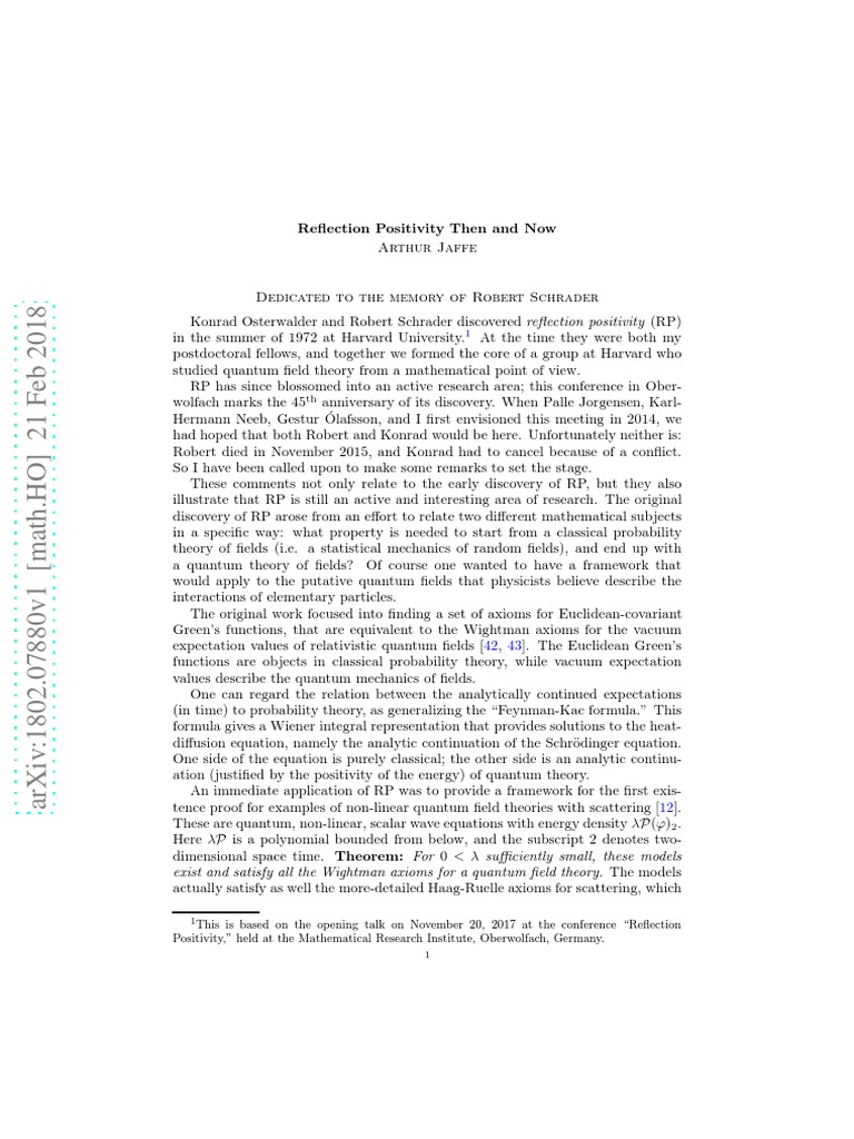 1802 07880 | PDF | Quantum Mechanics | Quantum Field Theory