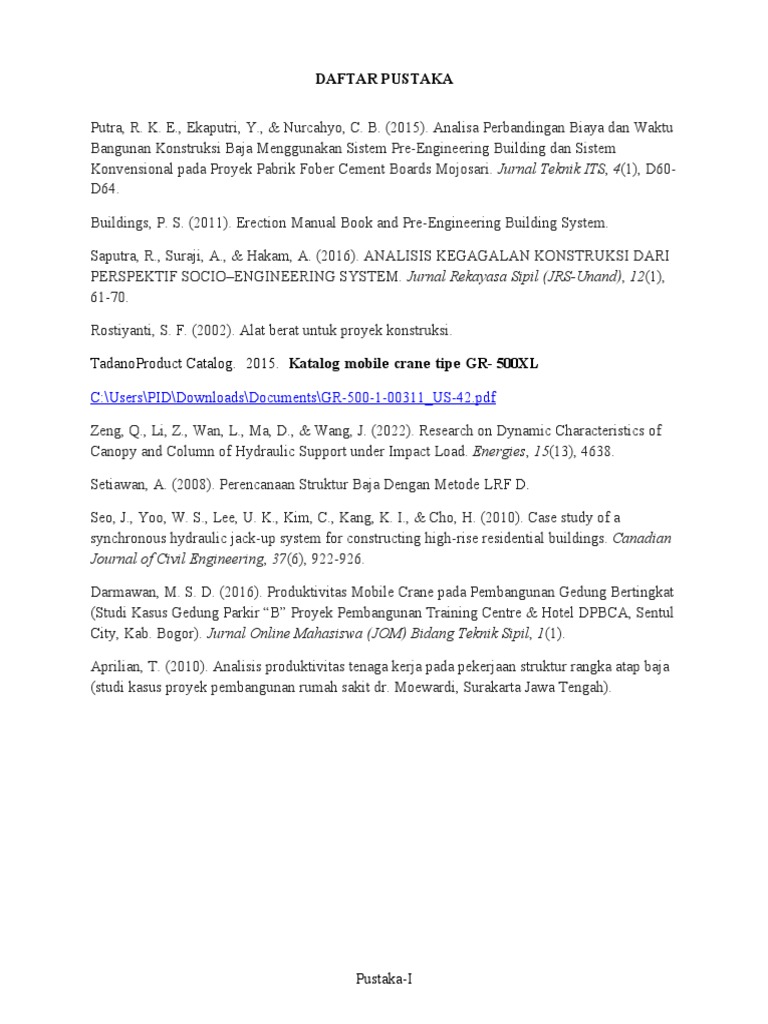 Final Rev Tugas Akhir - Daftar Pustaka Aditya NF | PDF