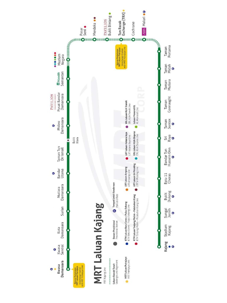 MRT Kajang Line Alignment Map 01 Scaled | PDF