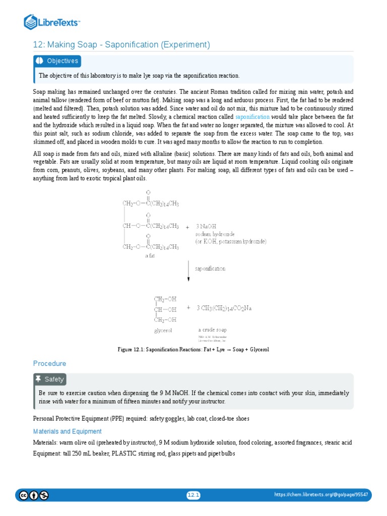 12 Making Soap - Saponification (Experiment) | PDF | Soap | Sodium ...