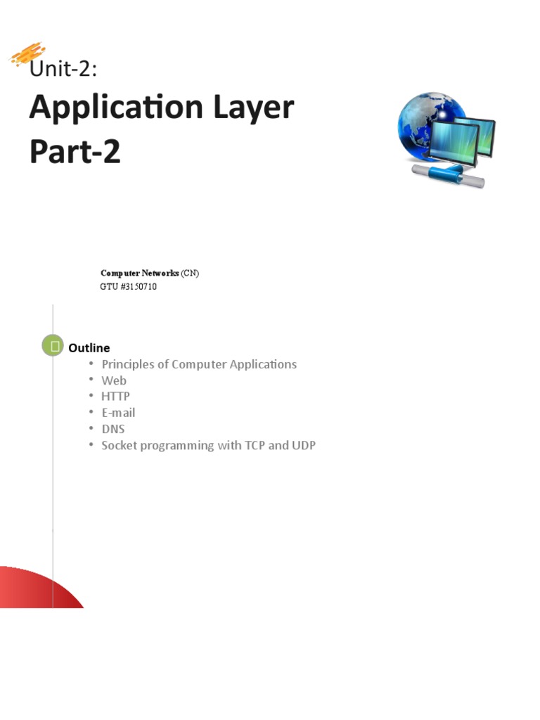 Unit-2:: Application Layer Part-2 | PDF | Domain Name System | File Transfer Protocol