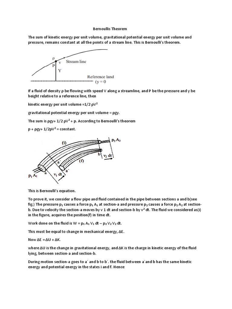 Bernoullis Theorem | PDF