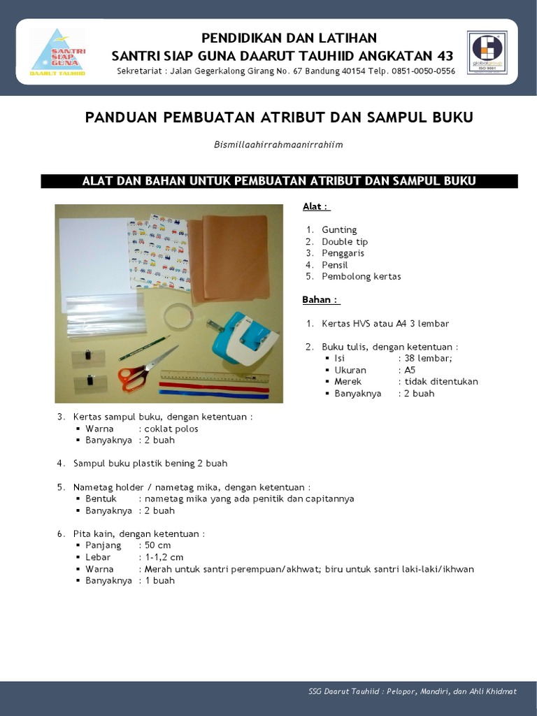 SSG DT 43 - Panduan Atribut Dan Sampul Buku | PDF