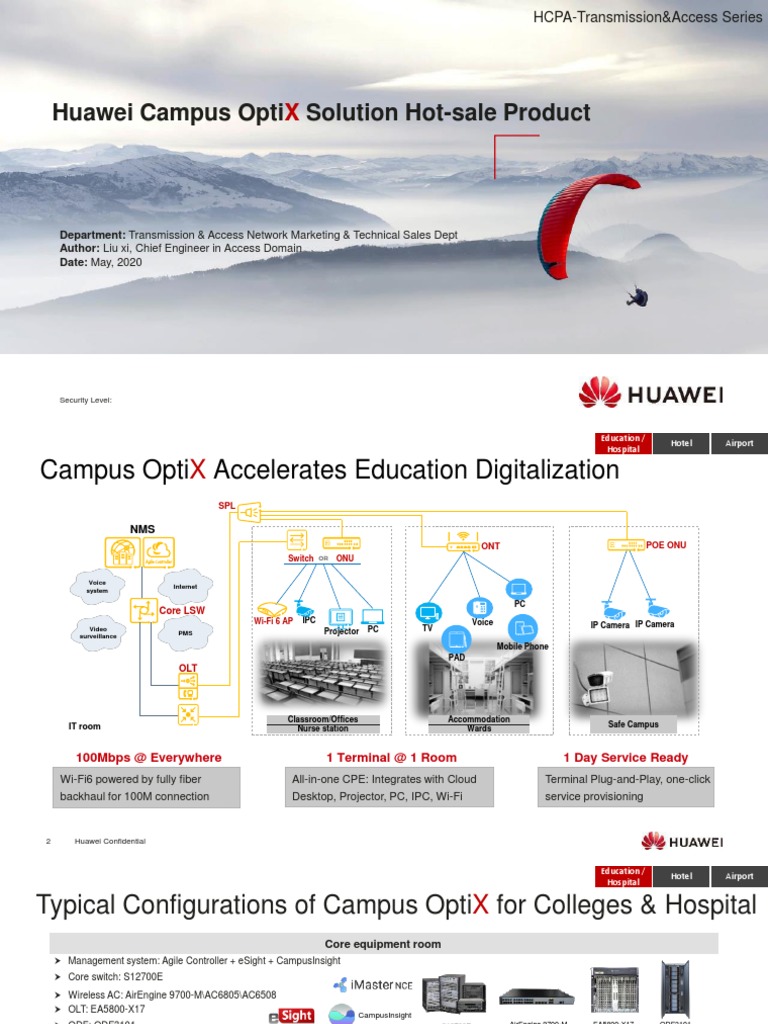 09 Huawei Campus OptiX Solution Hot-Sale Product - EN v1.0 | PDF | Wi Fi | Computer Network