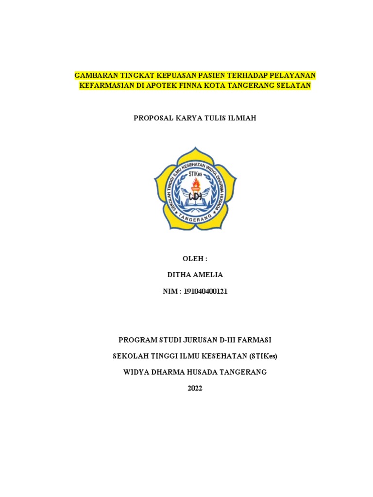 Proposal Kti Ditha Amelia - 5 Agustus | PDF