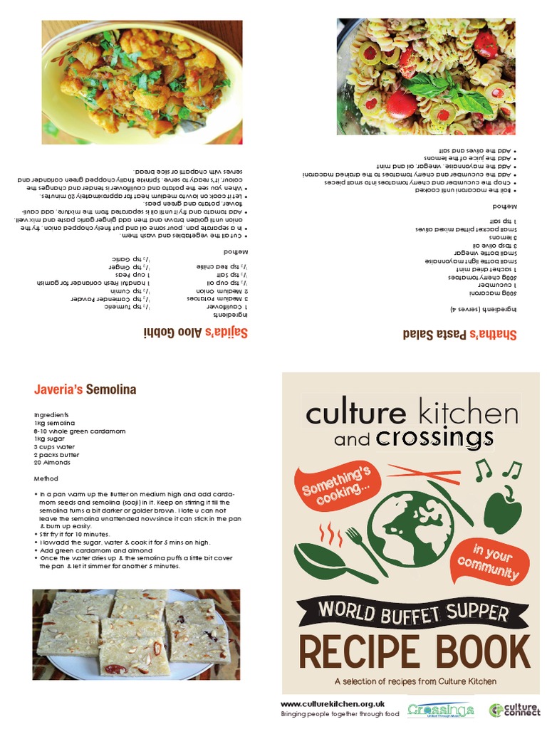 Culture Kitchen Recipe Book | PDF | Potato | Pasta