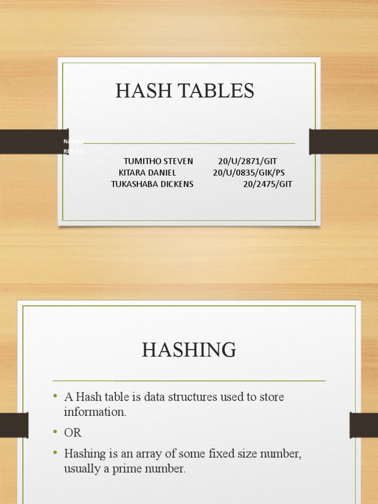 Group 15 Hash Tables | PDF | Computer Data | Theoretical Computer Science Group 15 Hash Tables | PDF | Computer Data | Theoretical Computer Science