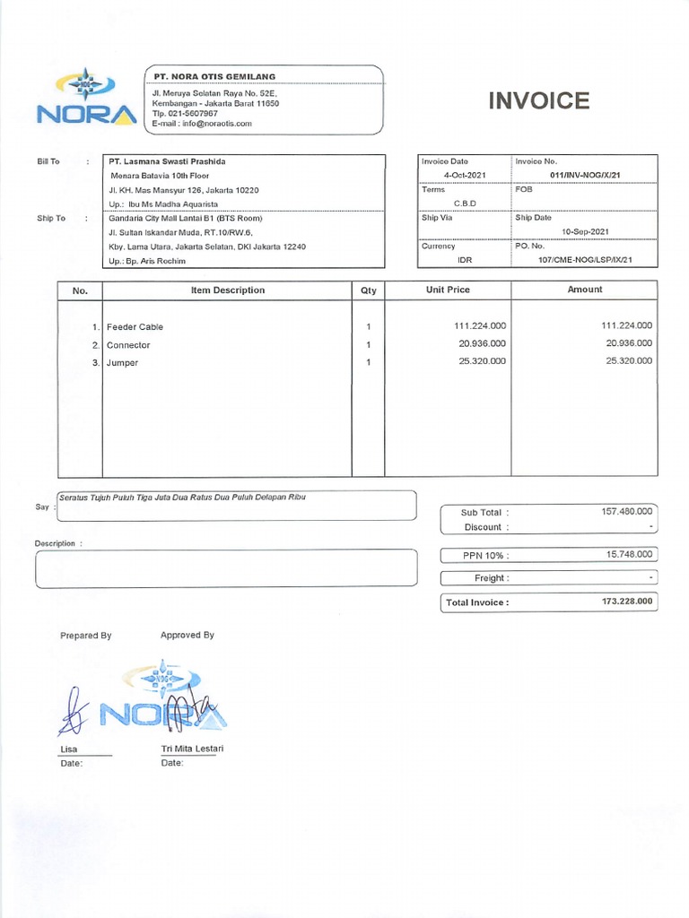 Contoh Invoice | PDF